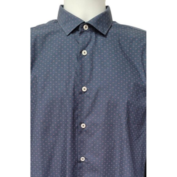 Soul Of London | Shirts | Soul Of London Shirt Mens M Button Blue Print ...